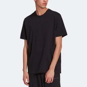 Adidas Originals Solid Color Round Neck Short Sleeve Black T-shirt - Default Color