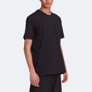 Adidas Originals Solid Color Round Neck Short Sleeve Black T-shirt - Default Color