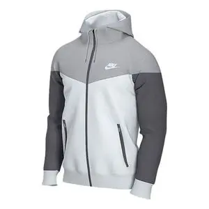 Nike Contrast Color Stitching Sports Hooded Logo Jacket