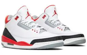 JORDAN Air 3 Retro "fire Red" 2007 - White