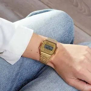 Casio Digital Cube Watch Tone Stainless Steel