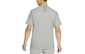 Nike Logo Knit Sports Short Sleeve Gray