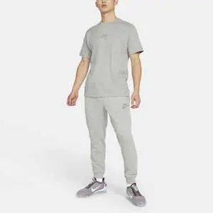 Nike Logo Knit Sports Short Sleeve Gray
