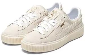 PUMA Suede Platform Sneakers - Creamwhitegold