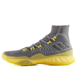 Adidas Crazy Explosive 2017 Primeknit High Top Sneakers - Grey/yellow