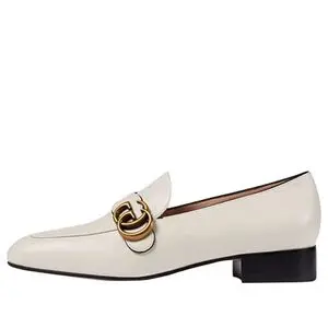 Gucci Double G Leather Loafers - White