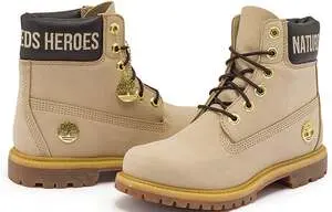 Timberland Inch Premium Lace Up Boots - Beige/black/gold