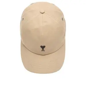 AMI Paris Embroidered Cap - Beige