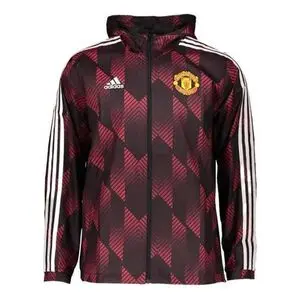 Adidas Manchester United Striped Hooded Jacket - Multi-color