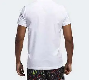 Adidas Harden Logo Tee Basketball Sports Short-sleeve Tee - White