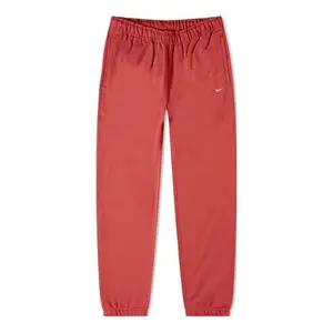 Nike Solid Color Fleece Lined Bundle Feet Casual Sports Pants/trousers/joggers Red - Multi-color