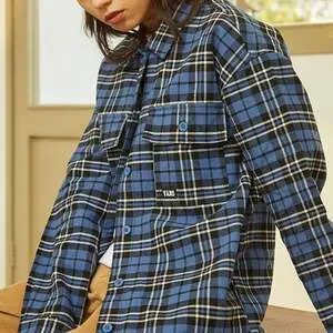 VANS Long Sleeve Plaid Shirt With Logo Detail