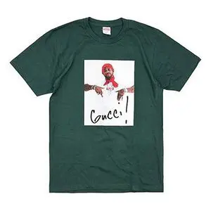 Supreme Fw16 Gucci Mane Tee Printing Short Sleeve - Green