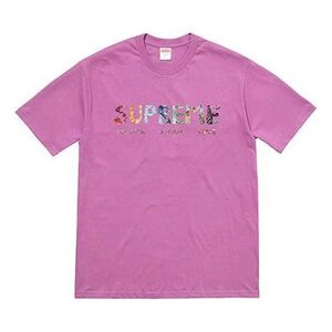 Supreme Ss18 Rocks Tee Light Purple Logo Tee - Lavender