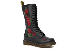 Dr. Martens 1914 Vonda Embroidered Leather Mid Calf Boots