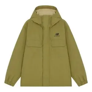 NEW BALANCE Logo Sports Hooded Jacket Green - Black