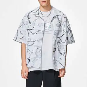 LI-NING X Glare Way Of Wade Full Version Logo Shirt 'white Grey