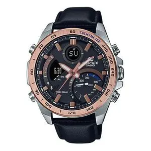 Casio Edifice Solar Powered Analog/digital Chronograph Watch - Black
