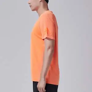 Adidas Solid Color Quick Dry Athleisure Casual Sports Short Sleeve Orange T-shirt - Multi-color