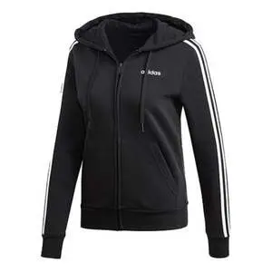 Adidas Essentials 3-stripes Fleece Hoodie - Black/white