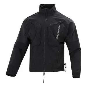 JORDAN Ss22 Solid Color Zipper Stand Collar Sports Jacket