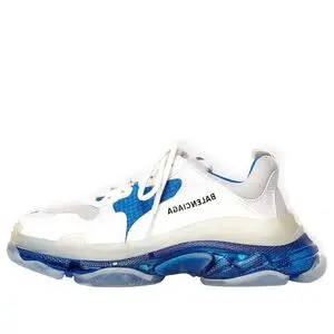 Balenciaga Triple S Clear Sole Sneakers - White/blue