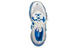 Balenciaga Triple S Clear Sole Sneakers - White/blue