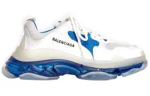 Balenciaga Triple S Clear Sole Sneakers - White/blue