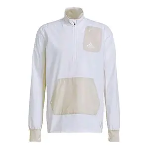 Adidas Stand Collar Zip Up Jacket - White