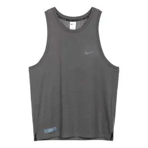 Nike Dri-fit Run Division Rise 365 Running Tank Top - Medium Ash/black