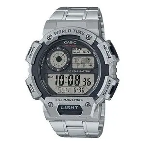 Casio Stainless Steel Quartz Digital Watch - Silver
