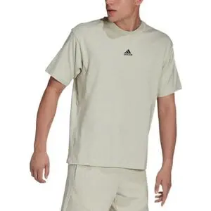 Adidas Solid Color Minimalistic Logo Printing Round Neck Casual Short Sleeve Green