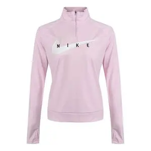 Nike Swoosh Run Half Zip Performance Top - Pink