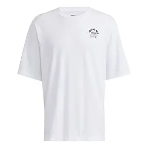 Adidas Neo M Bqfd Tee 2 Subject Printing Loose Sports Short Sleeve - White