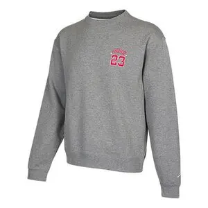 JORDAN Embroidered Logo Sports Pullover - Grey