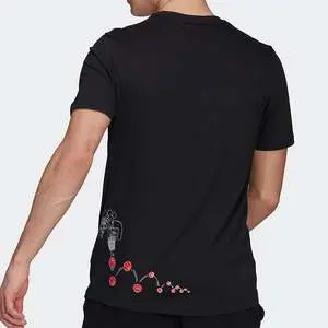 Adidas Logo Alphabet Printing Round Neck Short Sleeve