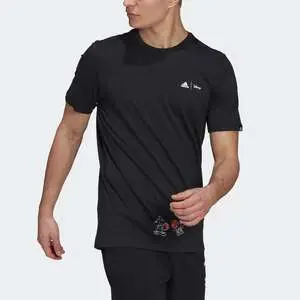 Adidas Logo Alphabet Printing Round Neck Short Sleeve