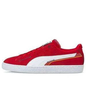 PUMA Suede Displaced Low Top Sneakers - Red/white