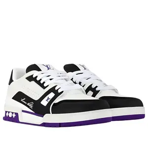 LOUIS VUITTON Trainer Sneakers - White/violet/black
