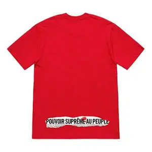 Supreme Ss19 Headline Tee Slogan Logo Short Sleeve - Red