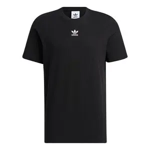 Adidas Originals Ts Ss Tee Logo Printing Round Neck Sports Short Sleeve Black T-shirt - Multi-color