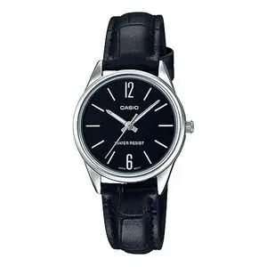 Casio Quartz Analog Watch With Leather Strap