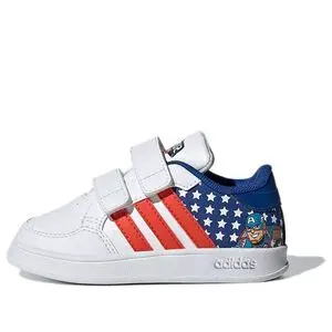 Adidas Breaknet Low-top Sneakers With Velcro Fastening - White/red/blue