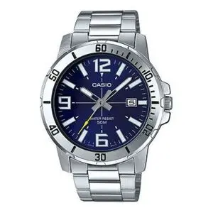 Casio Analog Watch With Stainless Steel Strap - Silver