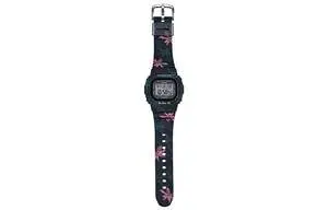 Casio Baby-g Digital Watch With Floral Print - Black