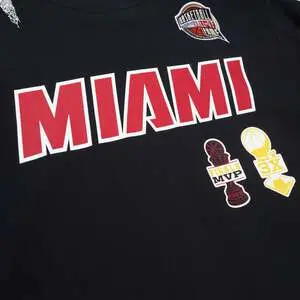 Mitchell & Ness X Nba Miami Heat Hof T-shirt 'dwayne Wade 3