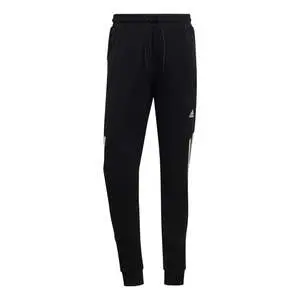 Adidas Solid Color Stripe Logo Elastic Waistband Bundle Feet Sports Pants/trousers/joggers Black - Default Colorway