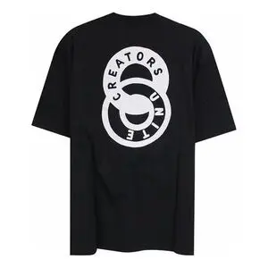 Adidas Logo Printing Round Neck Short Sleeve - Black