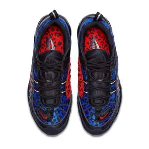 Nike Max 98 Premium Leopard Pack Sneakers - Black/blue/red