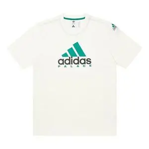 Adidas X Palace Crossover Fw22 Alphabet Logo Round Neck Pullover Short Sleeve Creamy T-shirt - White